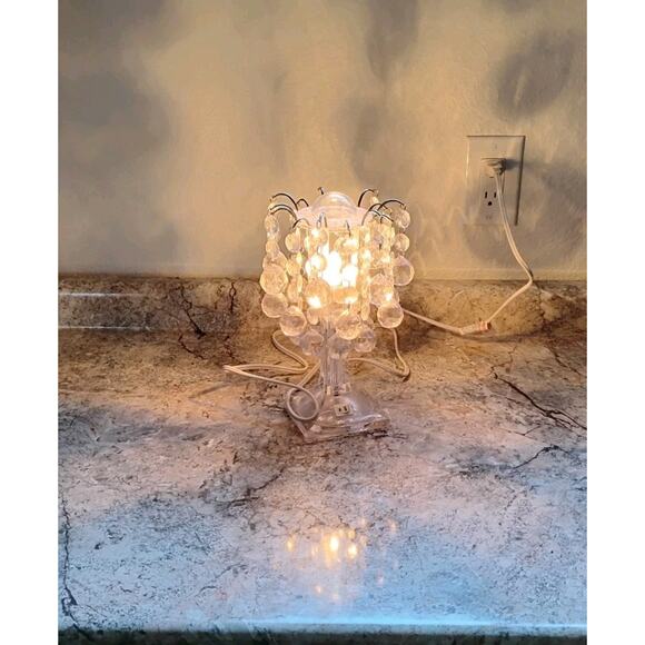 Unbranded | Accents | Vtg 205 Lucite Waterfall Boudoir Led Lamp W ...
